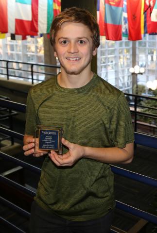 Jonah Weil awarded Campus Services Student Spotlight for Fall Semester ...